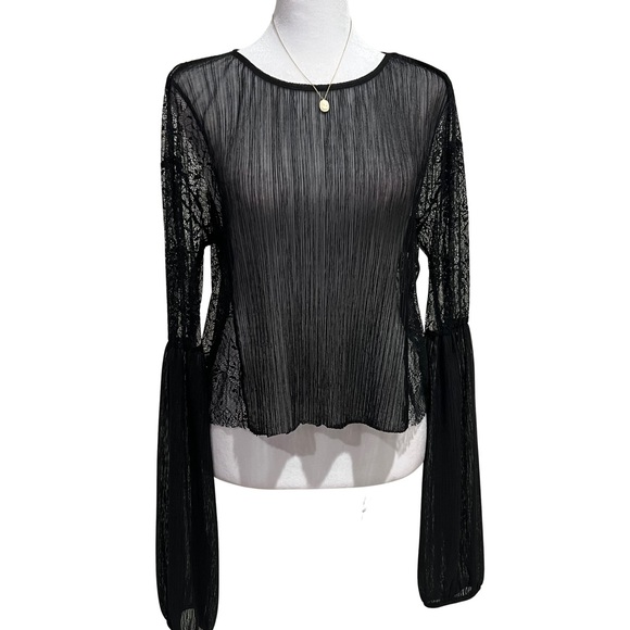 Zara | Tops | Zara Sheer Lace Top | Poshmark